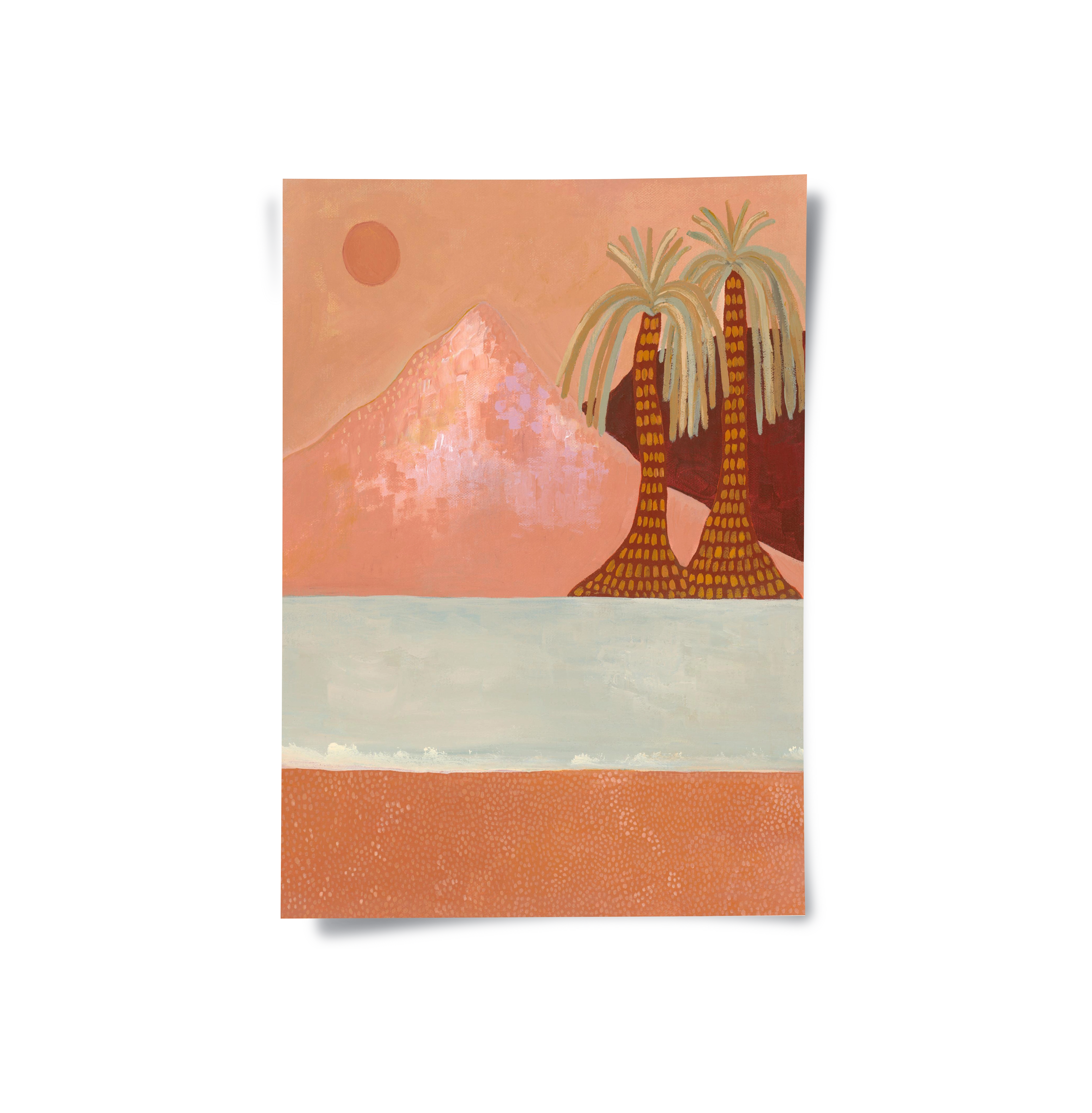 Boho Desert Mountain - Poster | Jasmine Art Online Wall Art Store ...