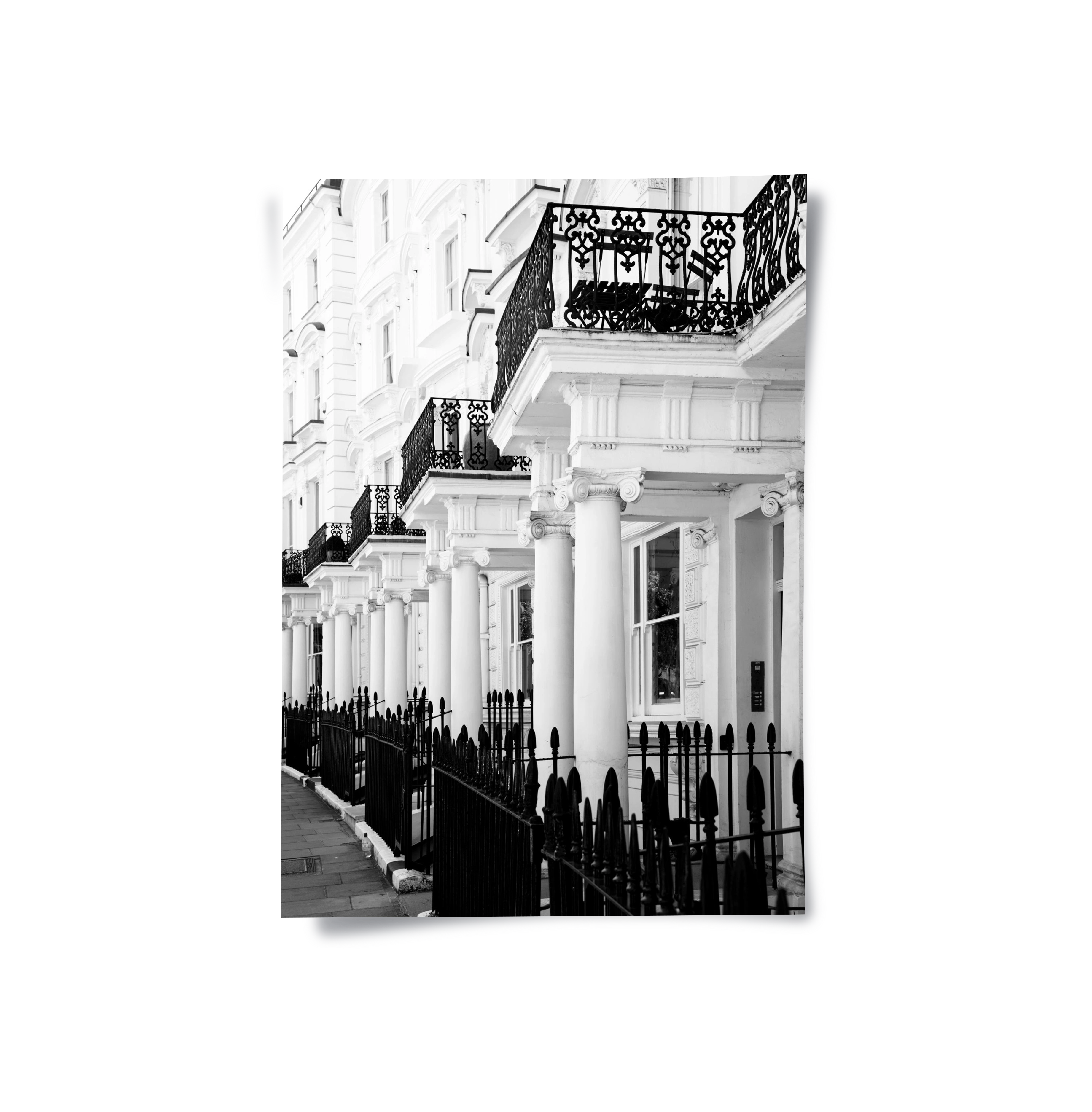Classic London Townhouses - Poster – Jasmineart.ae