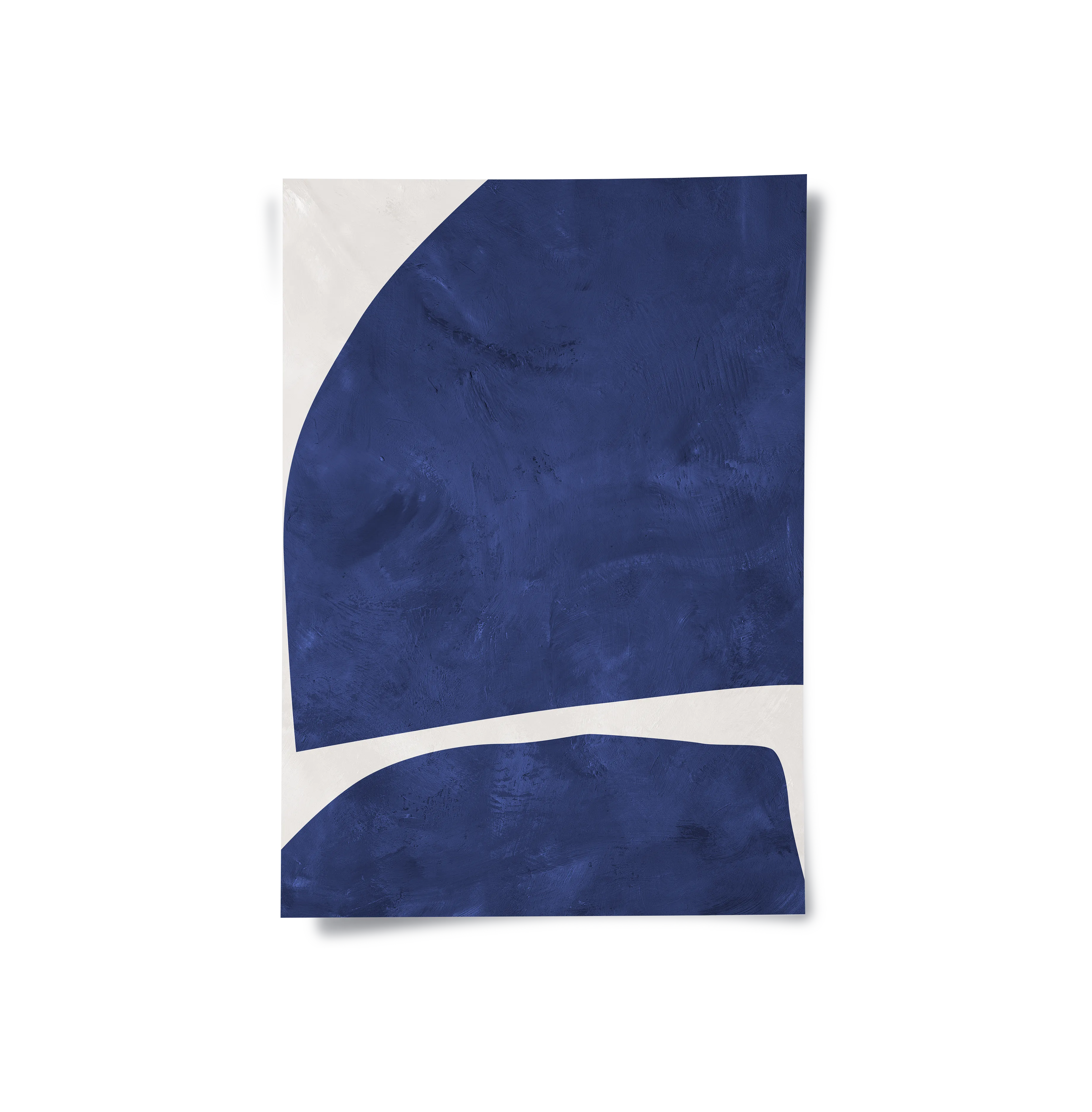 Modern Blue Curve - Poster – Jasmineart.ae