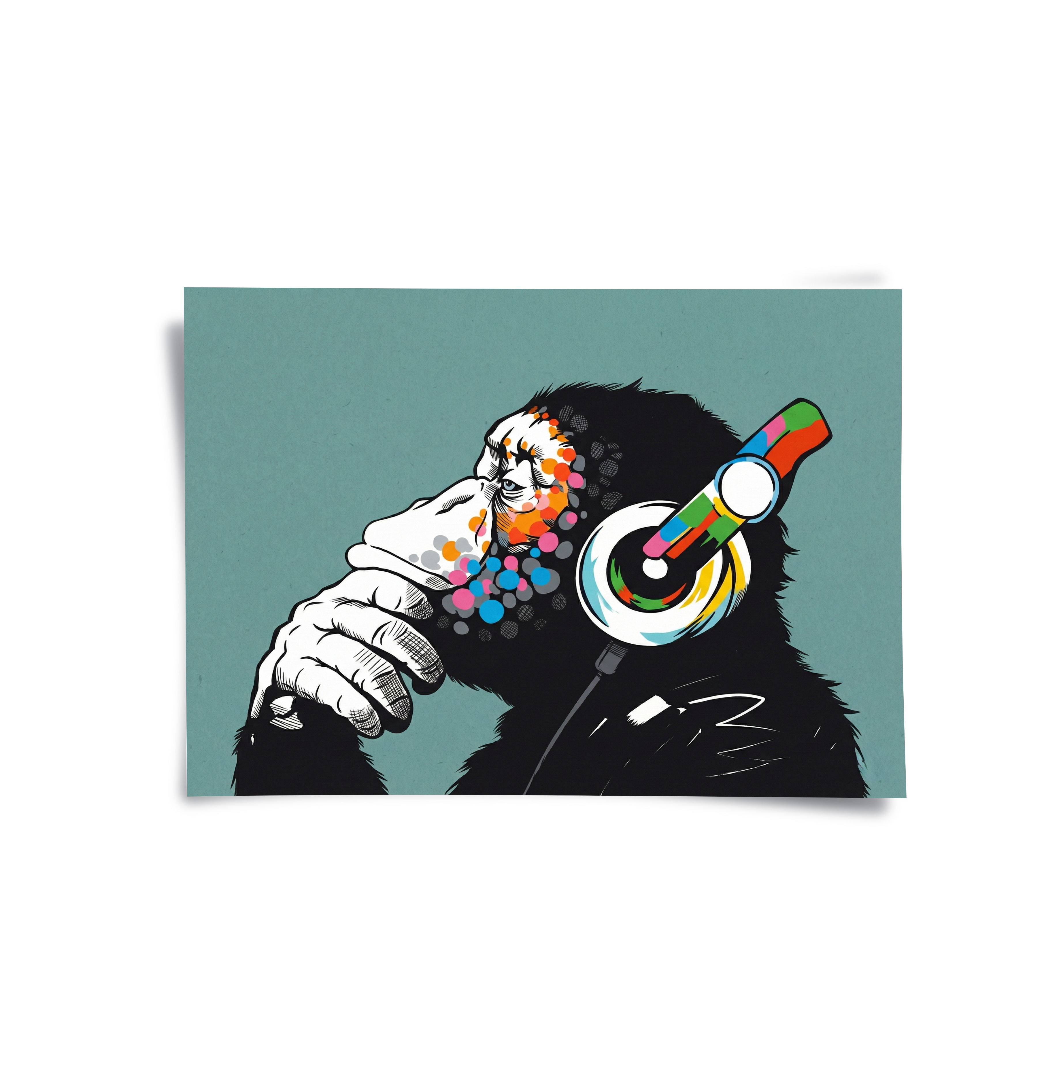 Modern Thinking Chimp - Poster – Jasmineart.ae
