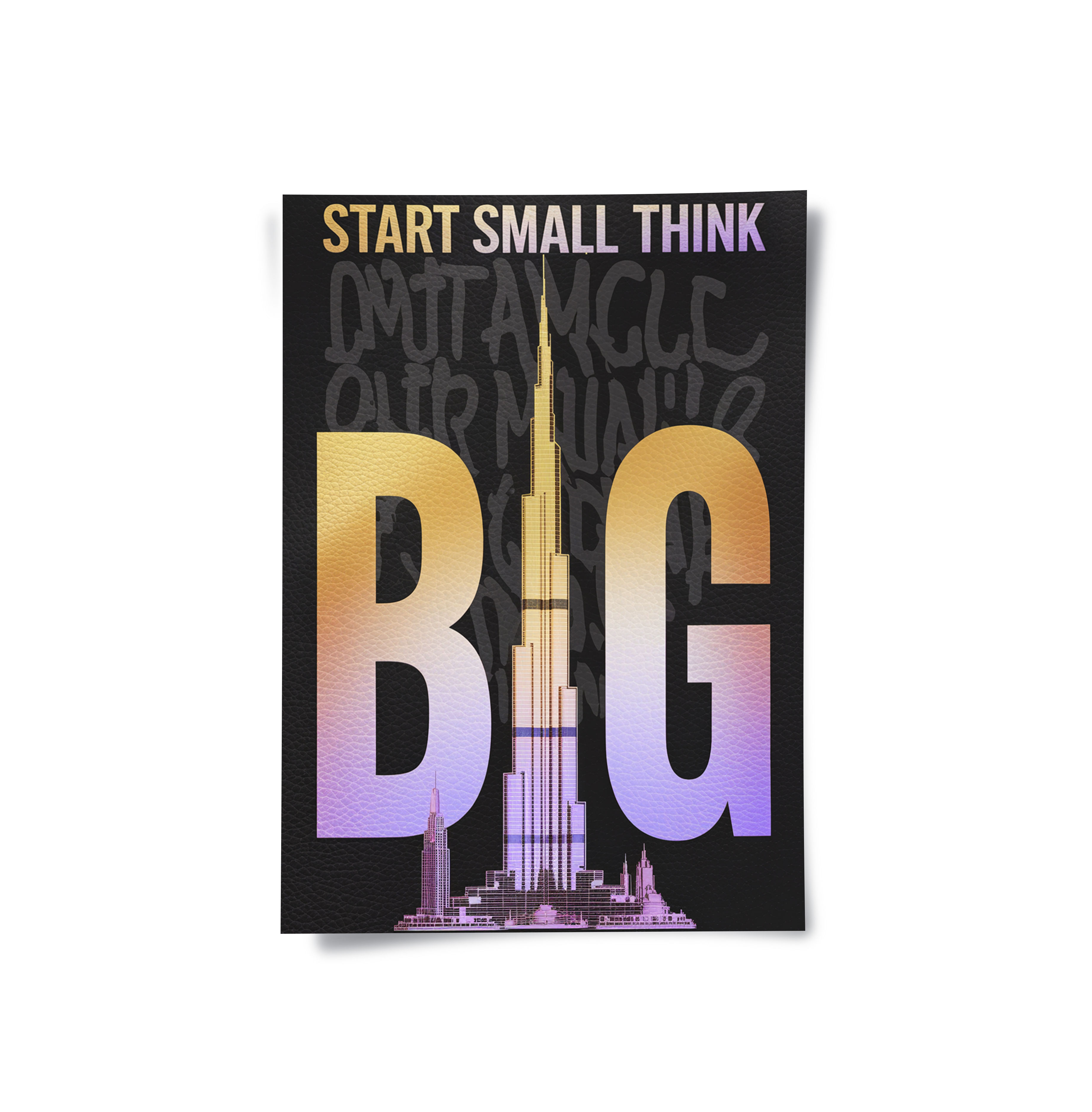 Strat Small think Big - Poster – Jasmineart.ae